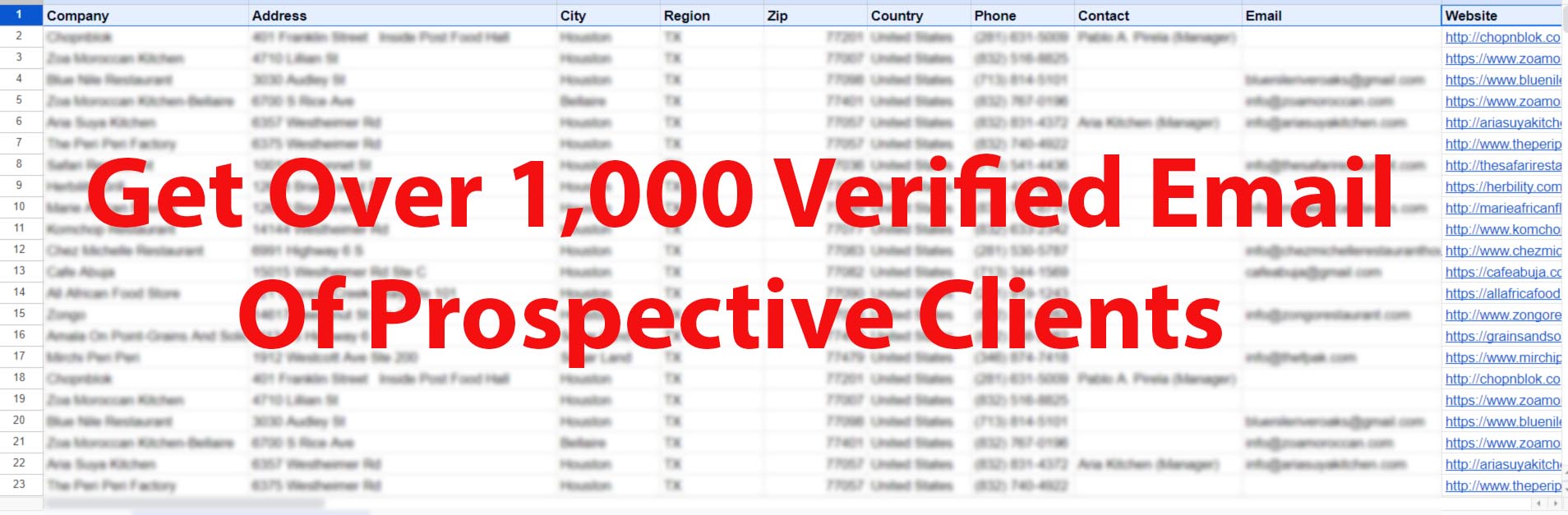 1000 Email List For Any Business - Otas Ekrebe